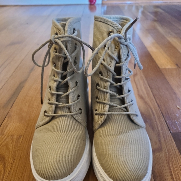 Wild Diva | Shoes | Wild Diva Lounge Canvas Boots | Poshmark